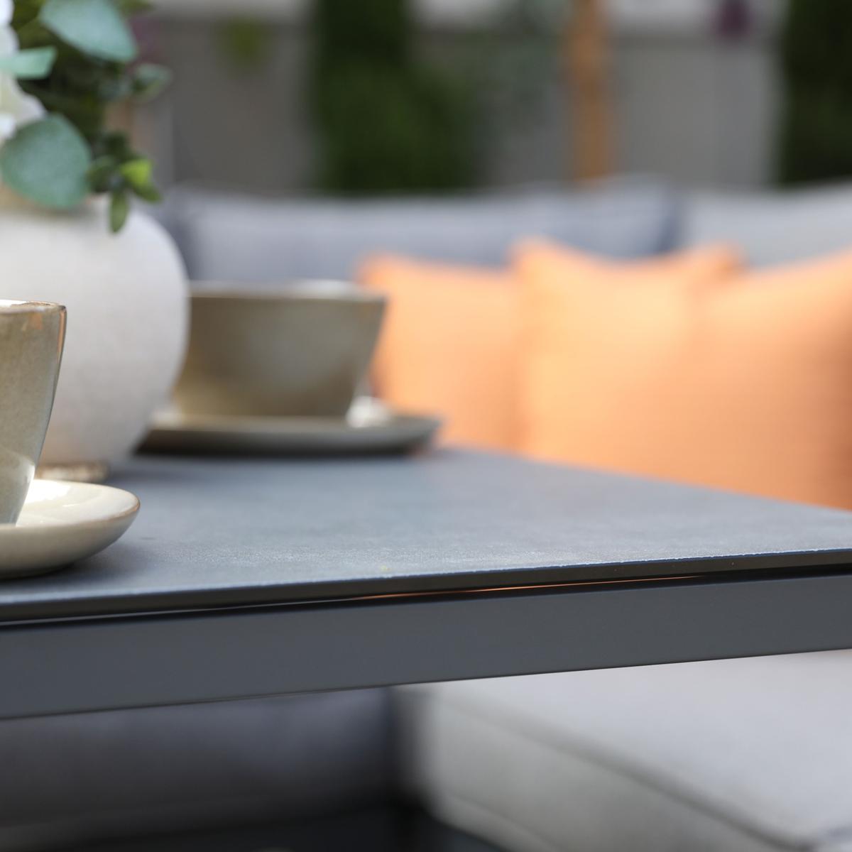 Modena 6 Seat Modular Garden Corner Sofa Set with Footstools & Square ...