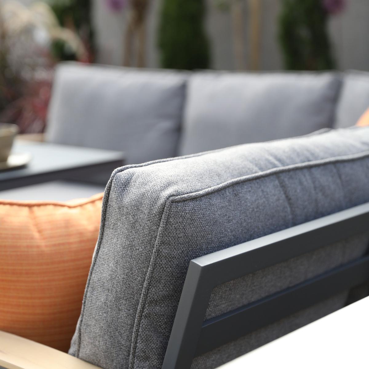 Modena 6 Seat Modular Garden Corner Sofa Set with Footstools & Square ...